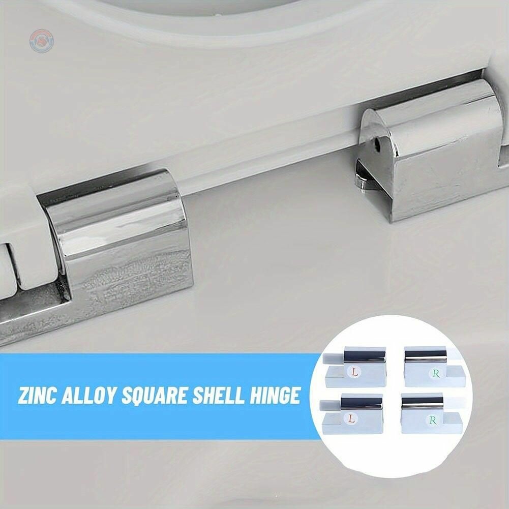 Комплект шарниров для мягкого закрывания сиденья унитаза, универсальная замена петель быстросъемного сиденья, ABS+нержавеющая сталь, фиксатор для стандартных унитазов