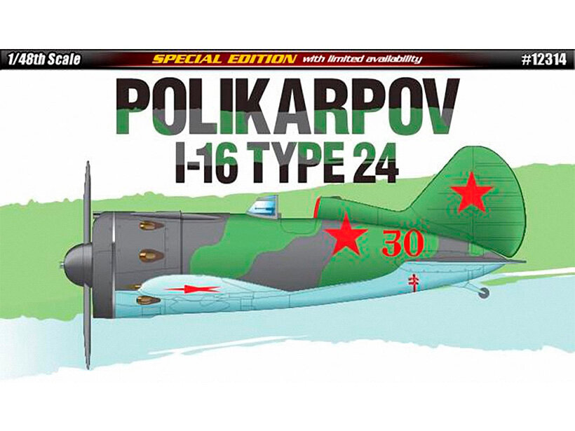 12314 Academy Советский истребитель I-16 Type 24 Polikarpov (1:48)