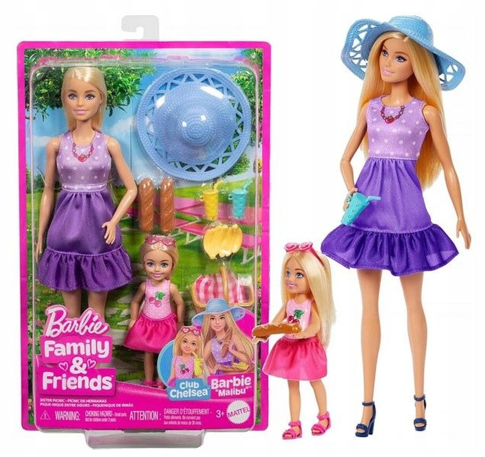 Кукла Mattel Barbie - Сестры Барби и и Челси на пикнике - Барби JBF43