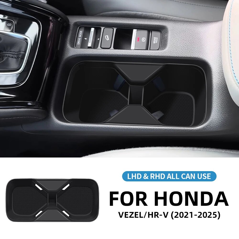 Силиконовый подстаканник для Honda HRV HR-V Vezel 2021-2025, ящик для хранения центральной консоли автомобиля, держатель для стакана с водой, авто аксессуары для интерьера