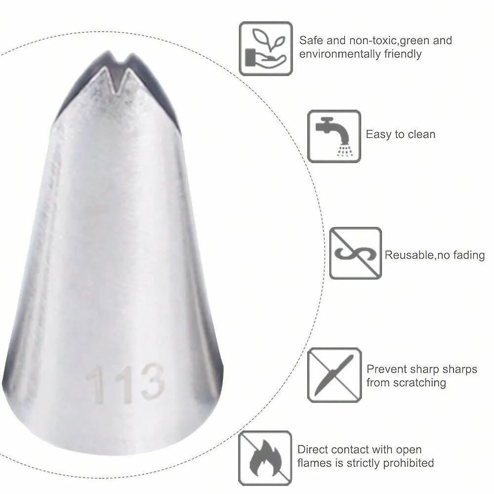 5 шт. Нержавеющая сталь Листовые насадки для кондитерских мешков, инструменты для украшения торто