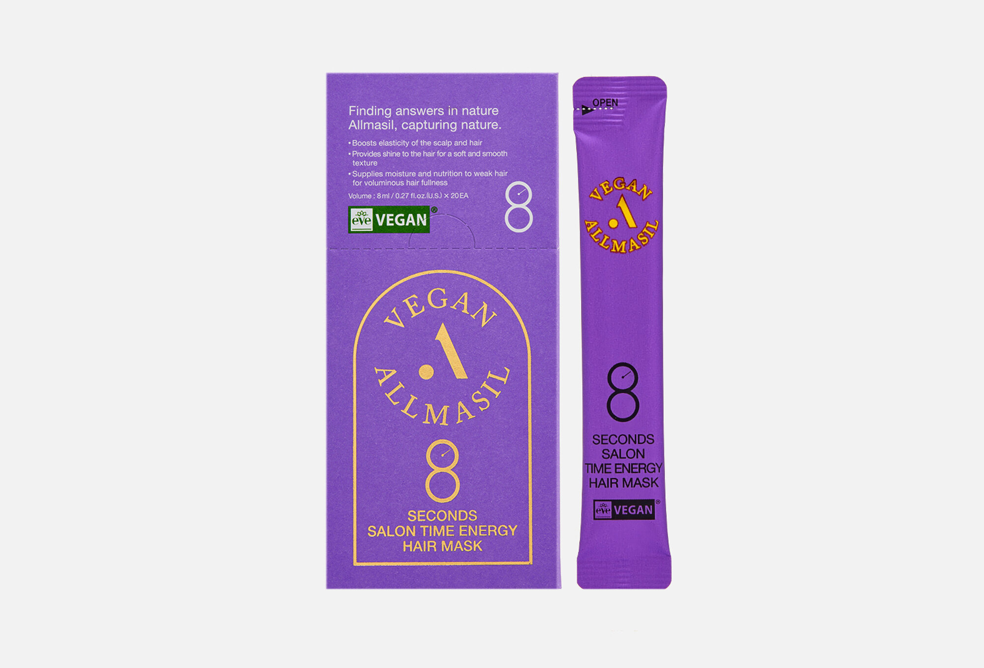 Маска для сияния волос ALLMASIL 8 seconds salon time energy hair mask