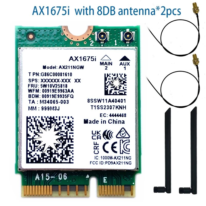AX1675i Wi-Fi 6E сетевая карта с антенной 8DB