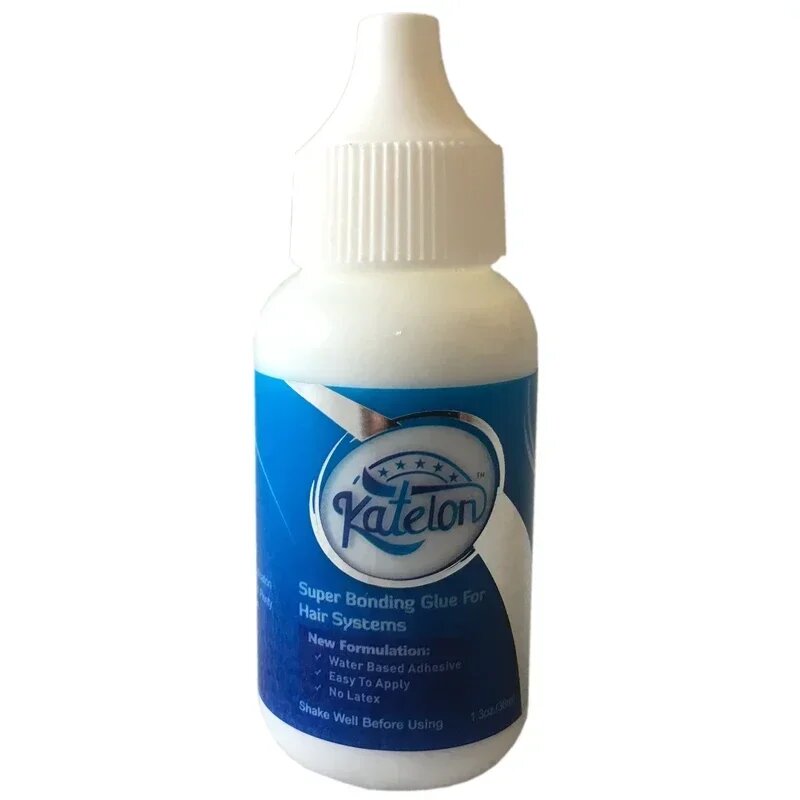 10 бутылок 1,3 унции, 38 мл, суперклейкий клей Katelon для парика, клей для парика, клей для кружевного парика и парика, white 30 mml, 10 шт.