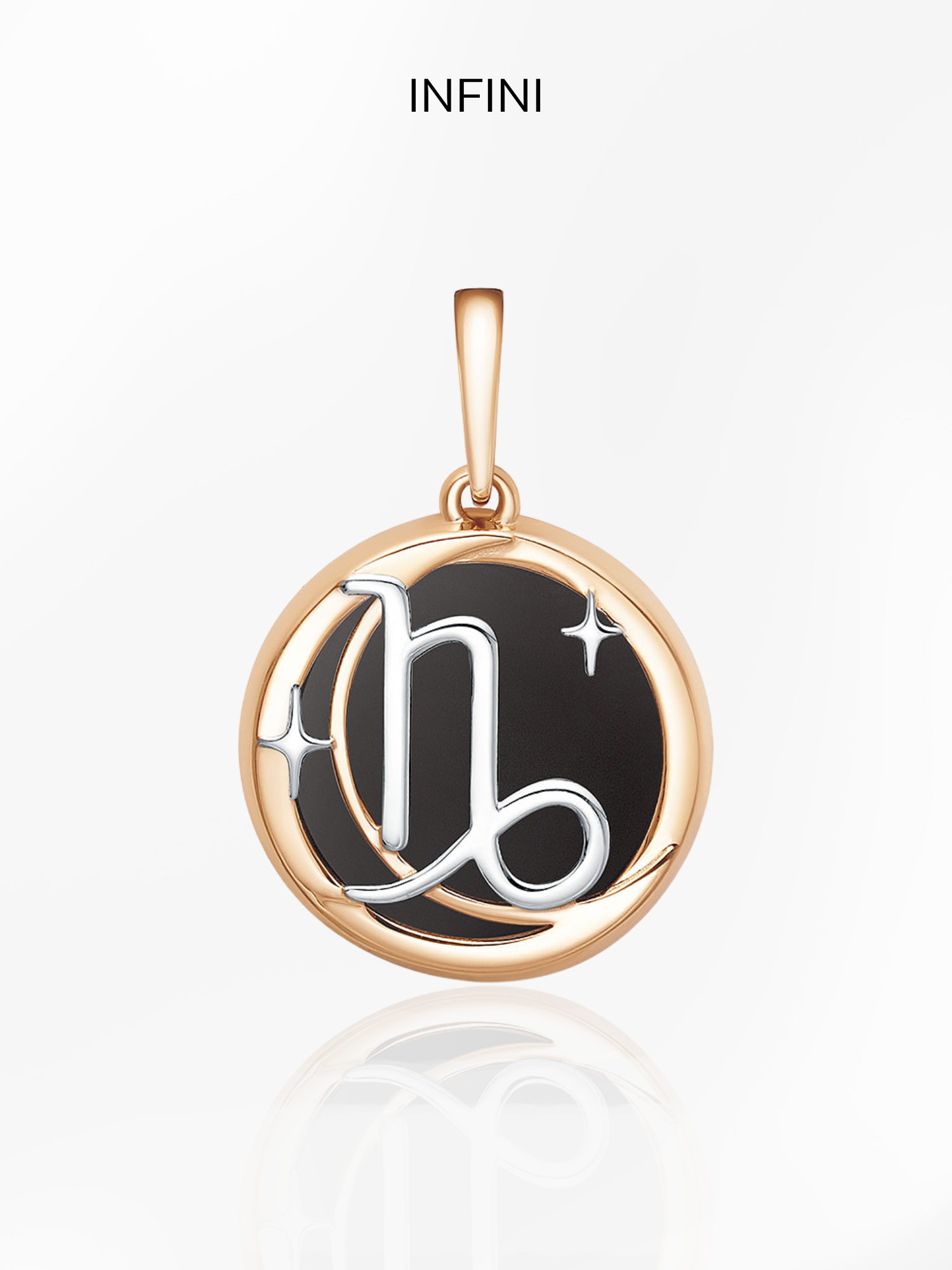 Подвеска, красное золото, 585 проба, родирование, фианит