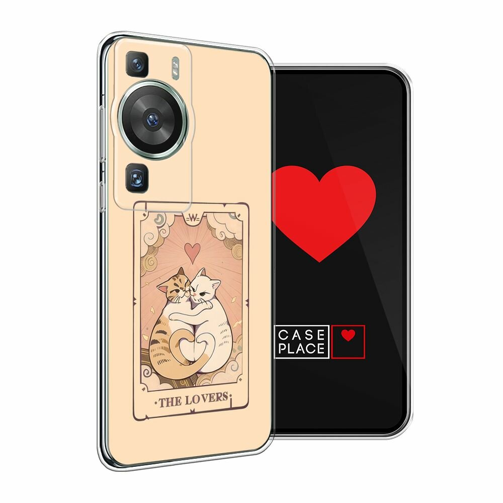 Чехол на Huawei P60/P60 Pro / Хуавей P60/P60 Про с принтом "The lovers cats 1 - 14 февраля" — фото 1