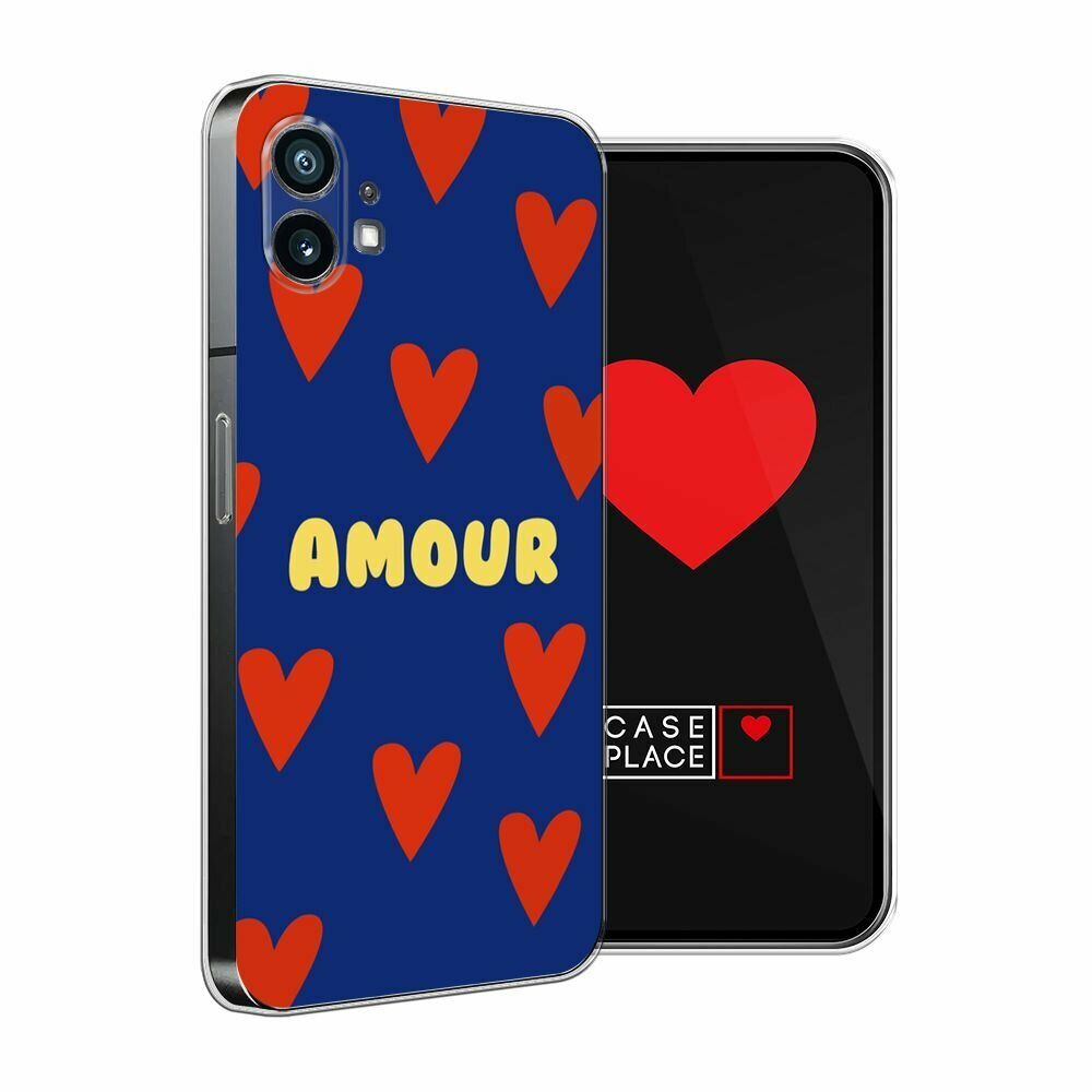Чехол на Nothing Phone 1 / Нафинг Фон 1 с принтом "Amour art - 14 февраля" — фото 1