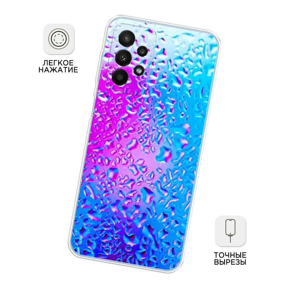 Чехол на Samsung Galaxy A23 / Самсунг Галакси А23 с принтом "Капли на стекле" — фото 1