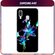 Чехол на Samsung Galaxy A40 / Самсунг Галакси А40 с принтом "Синий цветок на чер...