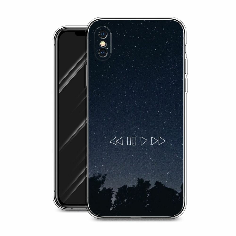 Чехол на Apple iPhone XS Max / Айфон XS Max с принтом "Космическая музыка" — фото 1