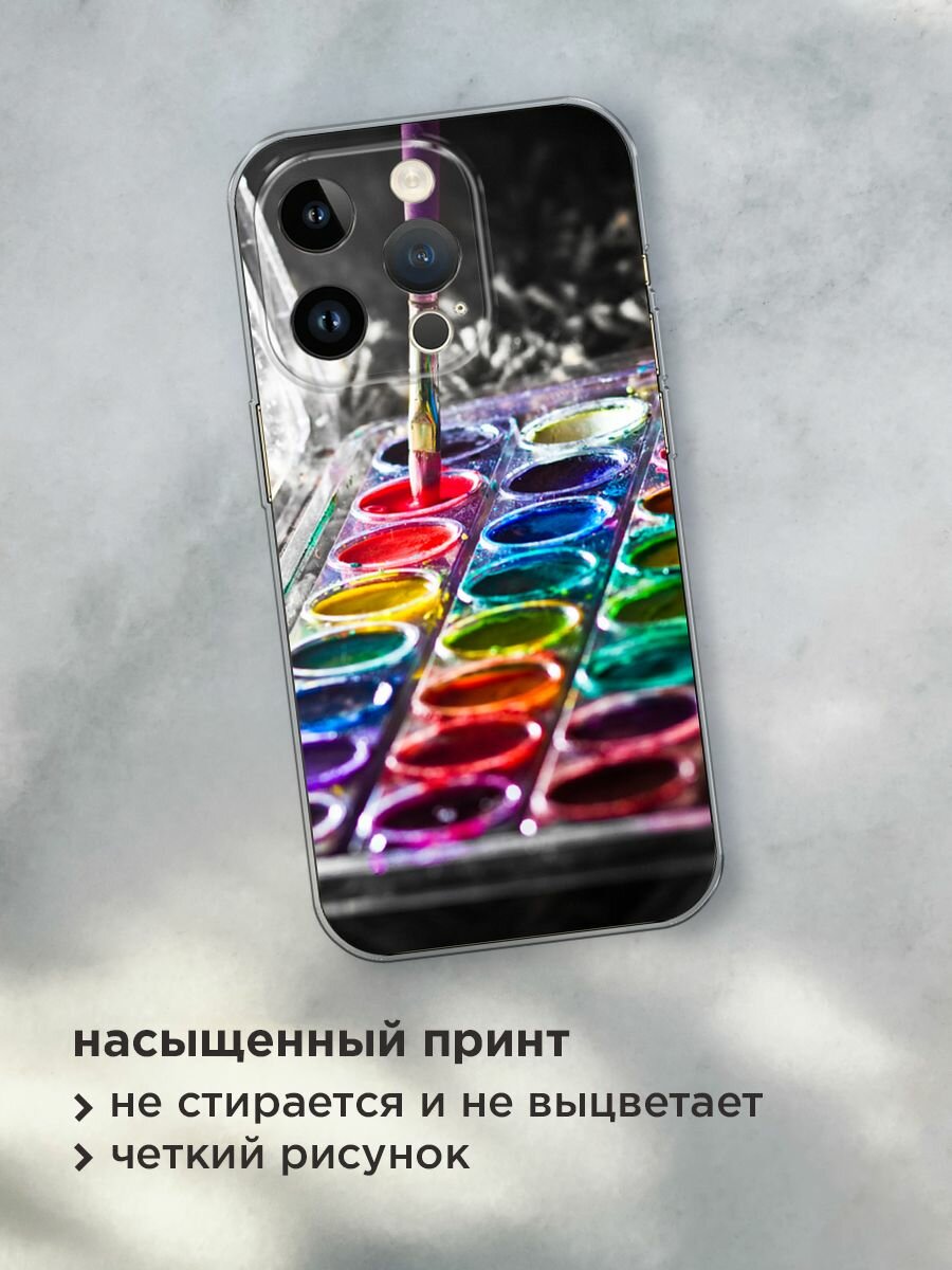 Чехол на Apple iPhone 14 Pro / Айфон 14 Про с принтом "Палитра красок" — фото 1