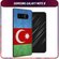 Чехол на Samsung Galaxy Note 8 / Самсунг Галакси Нот 8 с принтом "Флаг Азербайдж...