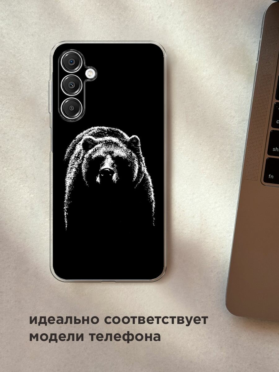 Чехол на Samsung Galaxy A16 / Самсунг А16 с принтом "Медведь в ночи" — фото 1
