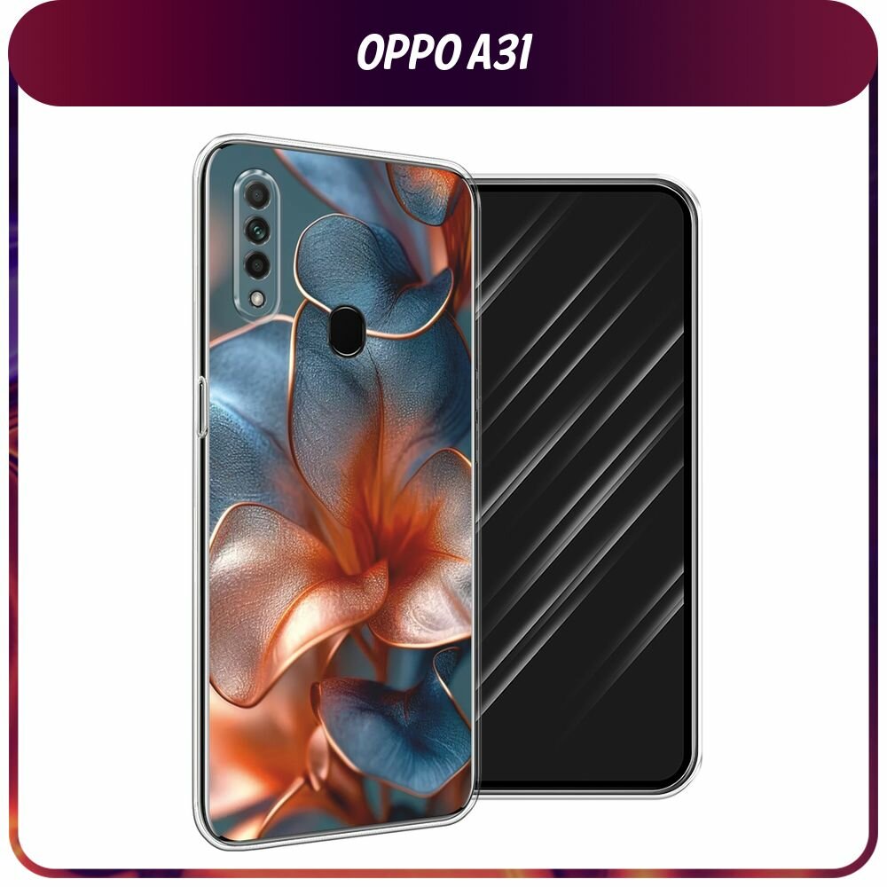 Силиконовый чехол на Oppo A31 / Оппо А31 с принтом "Жемчужные цветы"