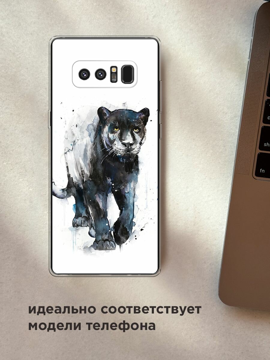 Чехол на Samsung Galaxy Note 8 / Самсунг Галакси Нот 8 с принтом "Пантера арт 3" — фото 1