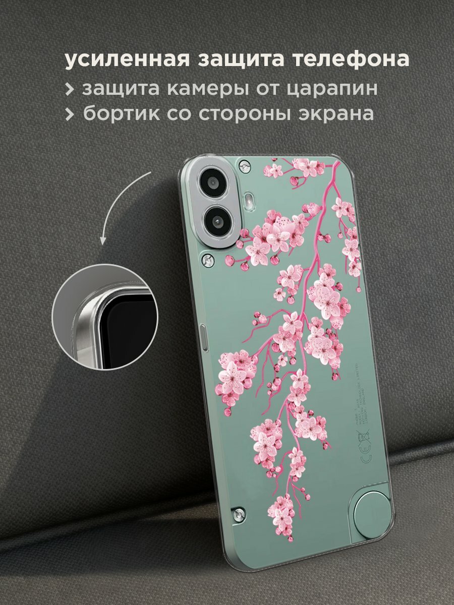 Чехол на CMF Phone 1 / CMF Фон 1 с принтом "Ветка сакуры 2" — фото 1