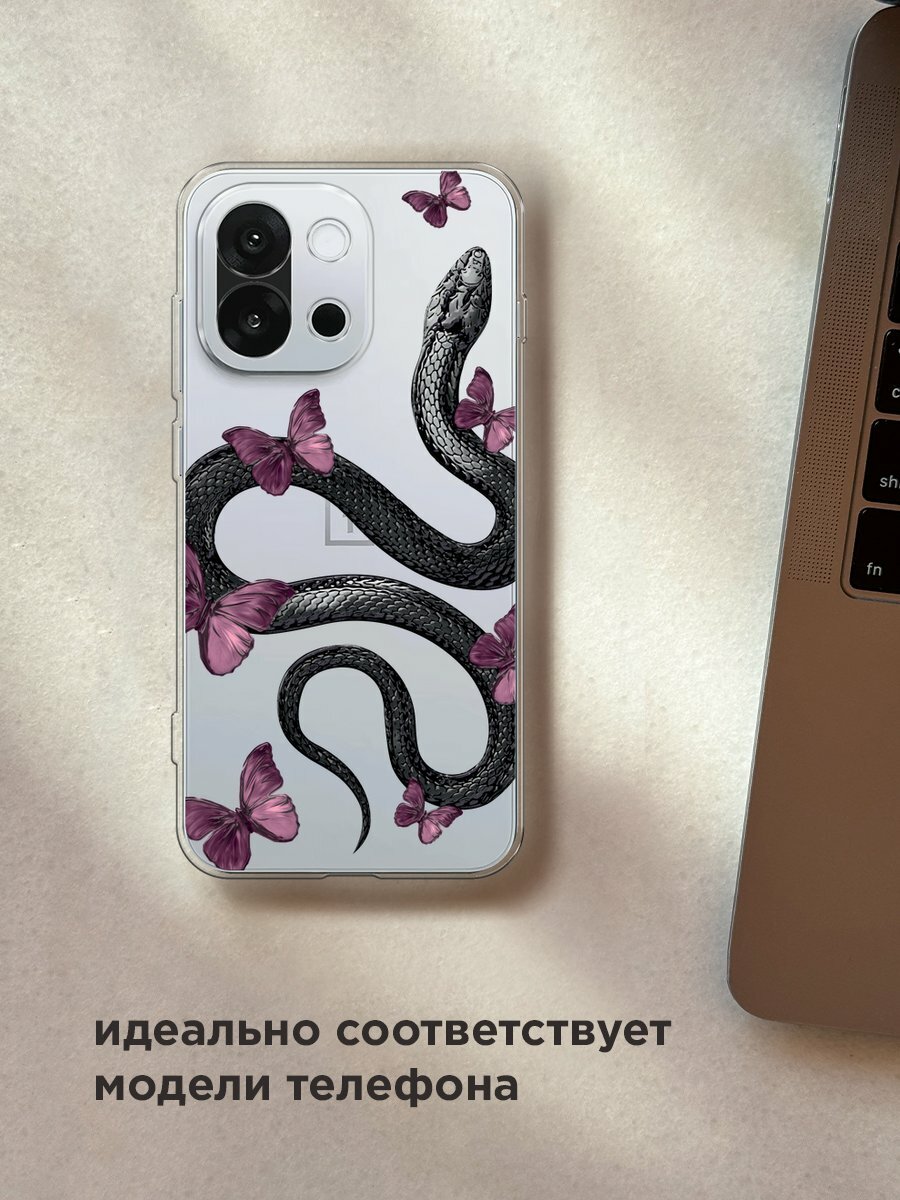 Чехол на OnePlus 13T / Ван Плас 13Т с принтом "Snake and butterflies 2" — фото 1