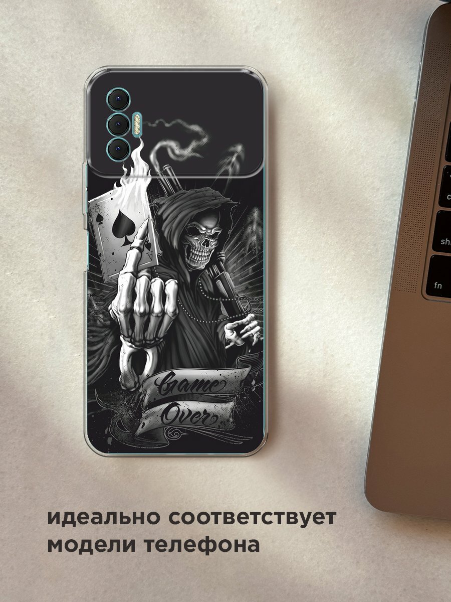 Чехол на Tecno Spark 8P / Техно Спарк 8P с принтом "Игра закончена" — фото 1