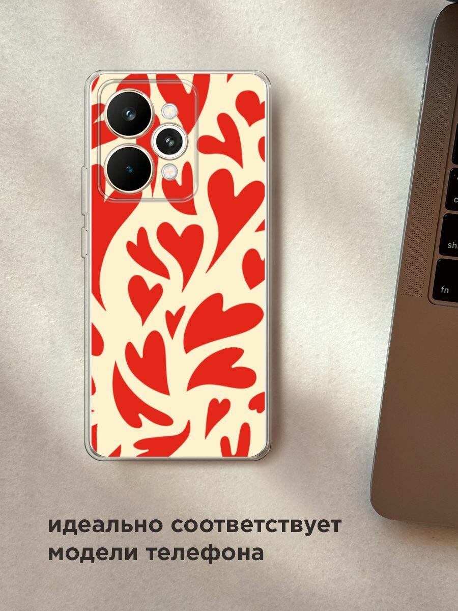 Чехол на Realme 15 Pro / Реалми 15 Про с принтом "Crazy hearts 1 - 14 февраля" — фото 1