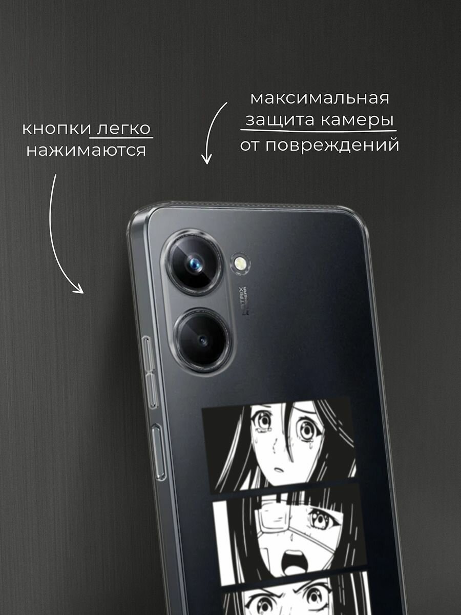Чехол на Realme 10 Pro / Реалми 10 Про с принтом "Tokyo girls", прозрачный — фото 1