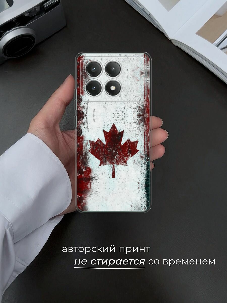 Чехол на Xiaomi Poco X6 PRO 5G / Поко X6 Про 5G с принтом "Канада" — фото 1