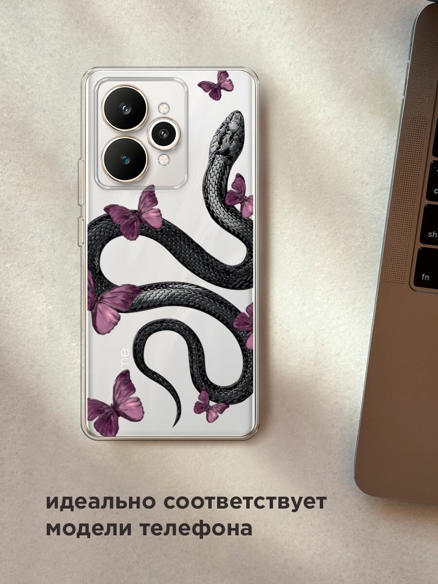 Чехол на Realme 15 / Реалми 15 с принтом "Snake and butterflies 2" — фото 1