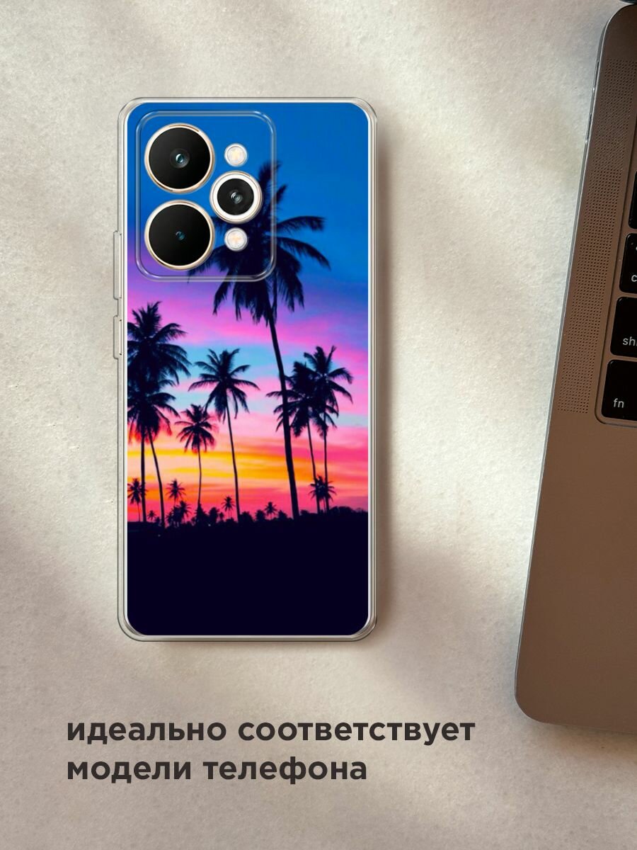 Силиконовый чехол на Realme 15 Pro / Реалми 15 Про с принтом "Закат 5" — фото 1