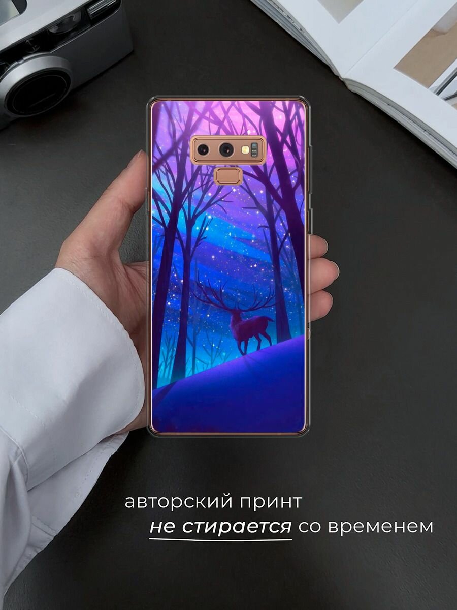 Чехол на Samsung Galaxy Note 9 / Самсунг Галакси Нот 9 с принтом "Северный олень" — фото 1