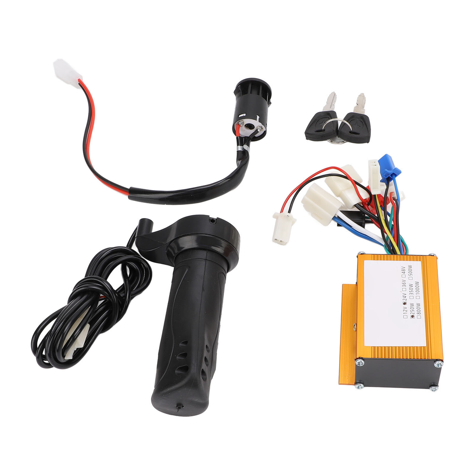24 В 250 Вт щеточный контроллер замок зажигания дроссельная ручка набор для электрического велосипеда трехколесный мотоцикл