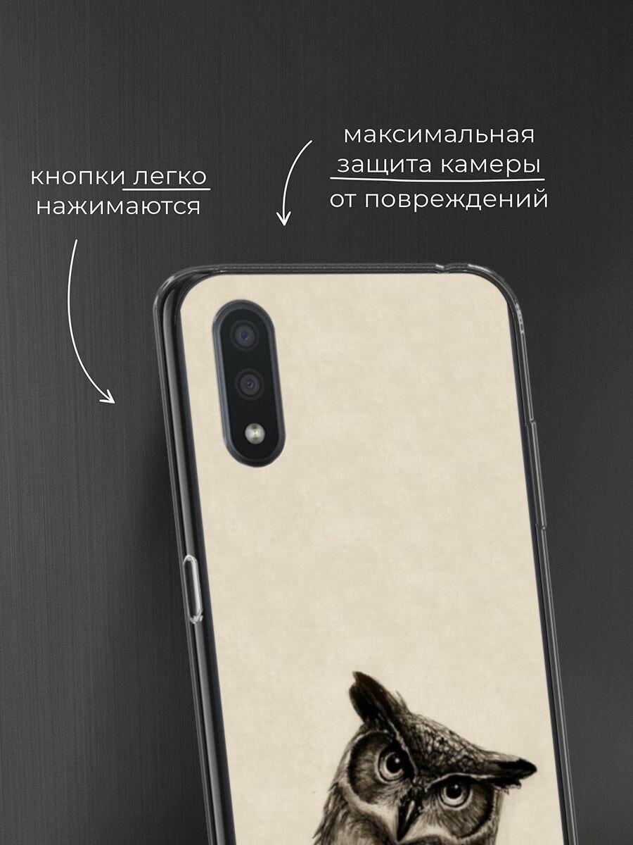 Чехол на Samsung Galaxy A01 / Самсунг Гэлакси А01 с принтом "Сова" — фото 1