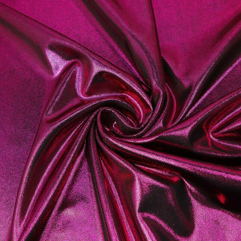 Голографическая ткань бифлекс, пурпурный 100*150 см KM 1001 BLACKCURRANT