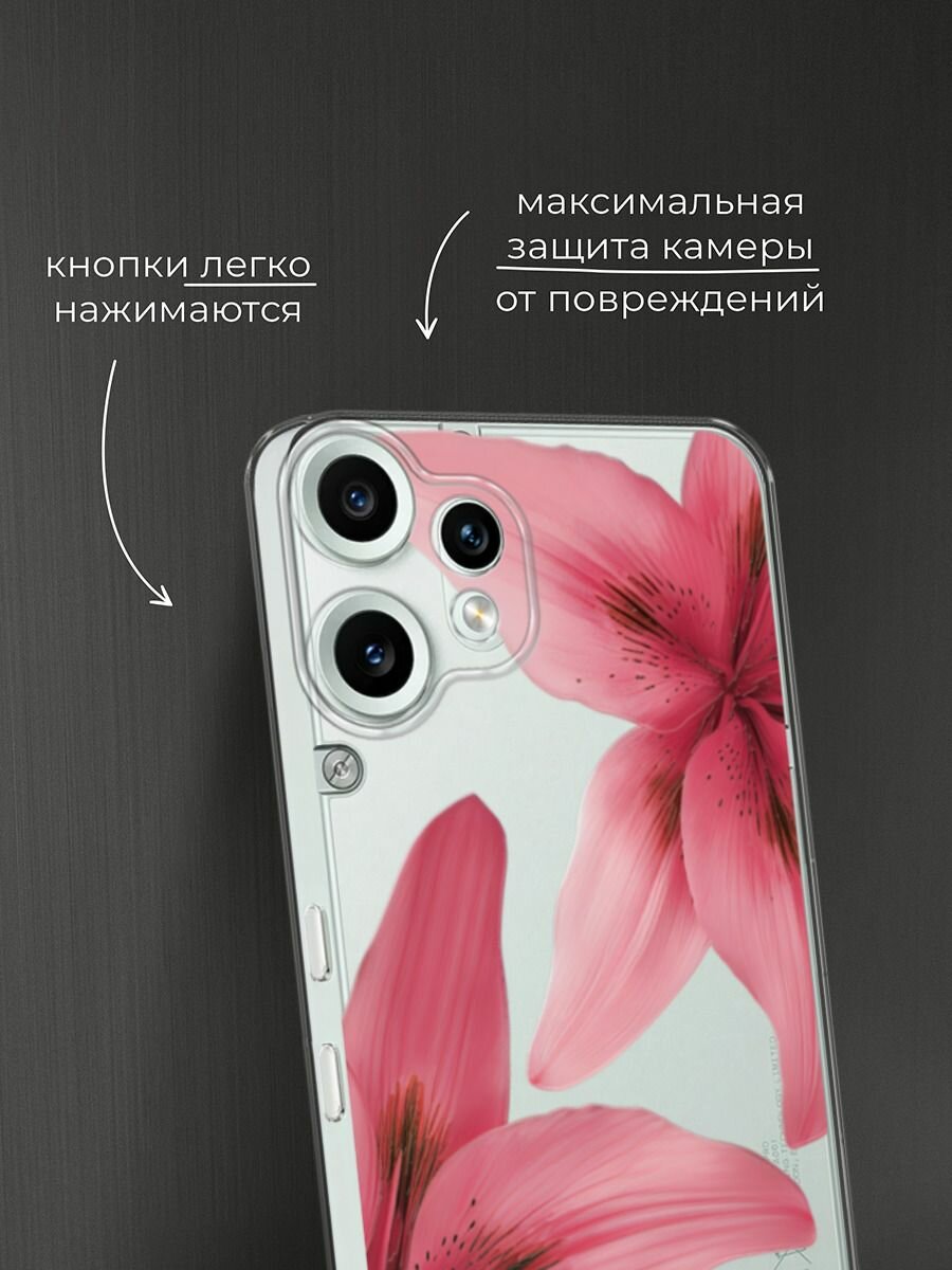 Чехол на CMF Phone 2 Pro / CMF Фон 2 Про с принтом "Pink flower" — фото 1