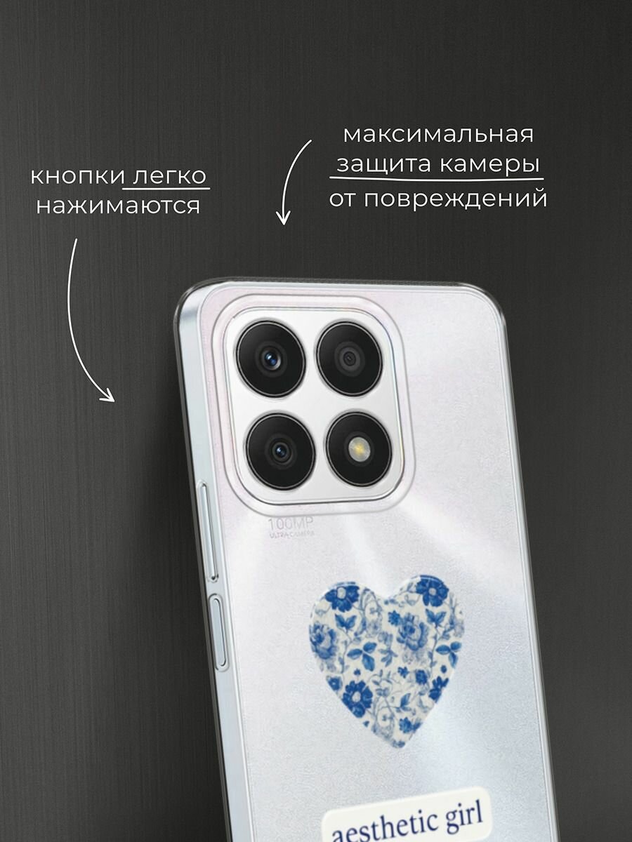 Чехол на Honor X8A / Хонор X8A с принтом "Aesthetic girl" — фото 1