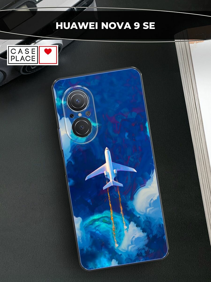 Чехол на Huawei Nova 9 SE / Хуавей Нова 9 SE с принтом "Самолет картина"
