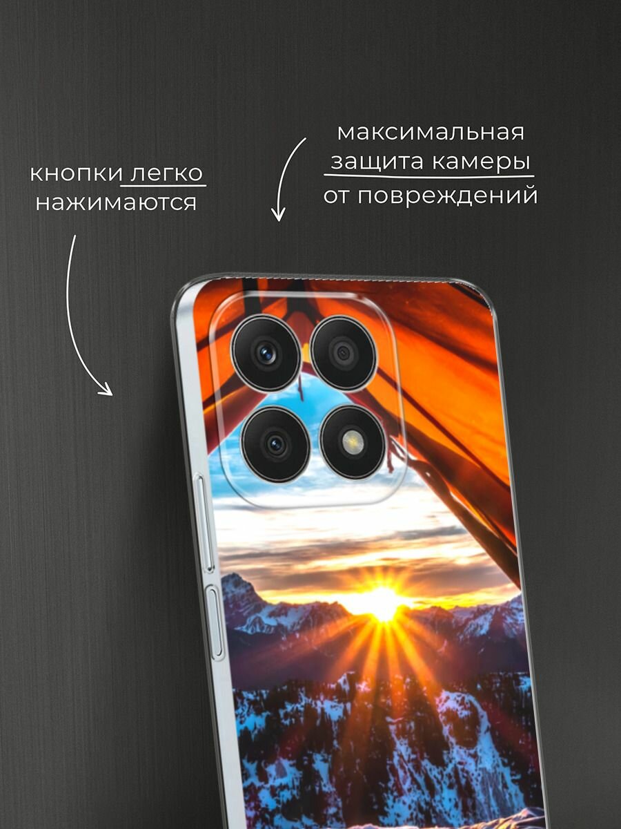 Силиконовый чехол на Honor X8A / Хонор X8A с принтом "Горы 7" — фото 1