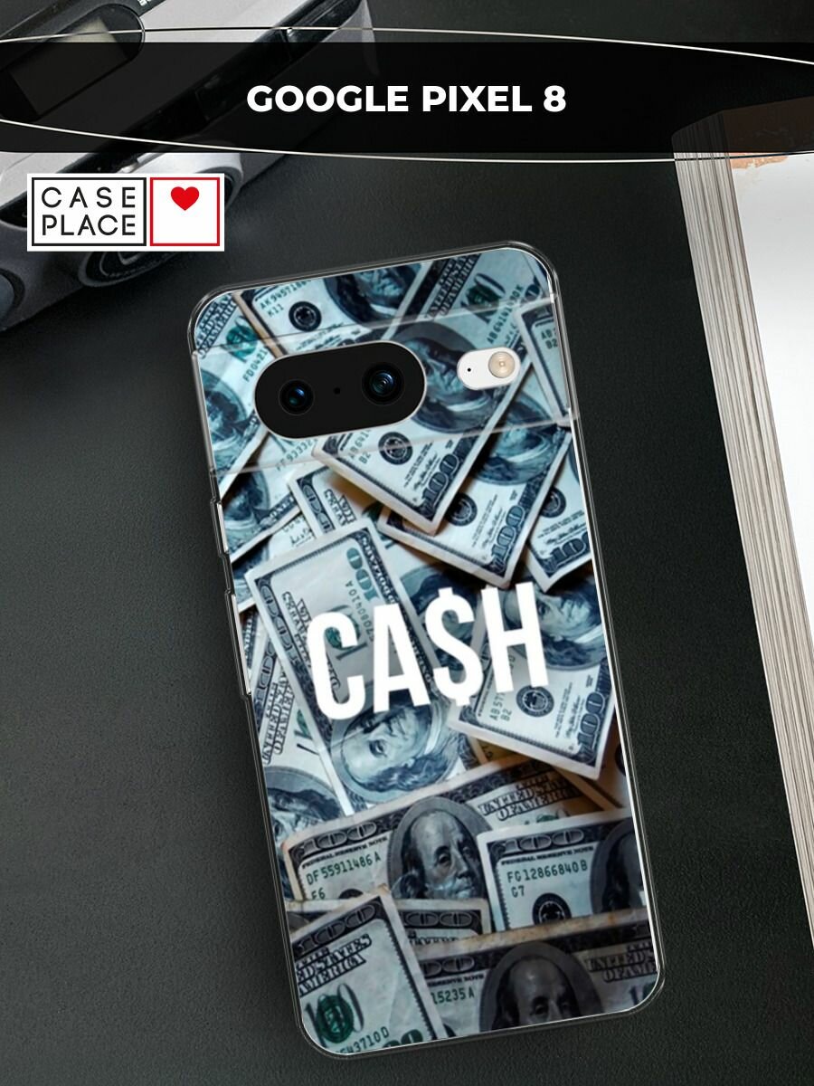 Силиконовый чехол на Google Pixel 8 / Гугл Пиксель 8 с принтом "Cash"