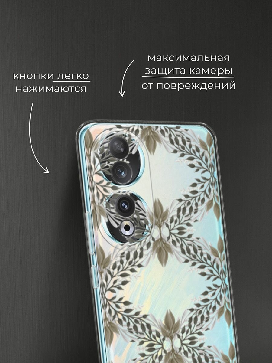 Чехол на Honor 90 / Хонор 90 с принтом "Калейдоскоп цветов" — фото 1
