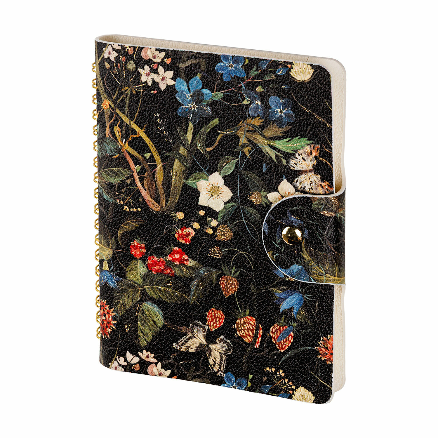 Ежедневник BrunoVisconti недатированный А6 "Лесные ягоды" 272 стр, на кнопке