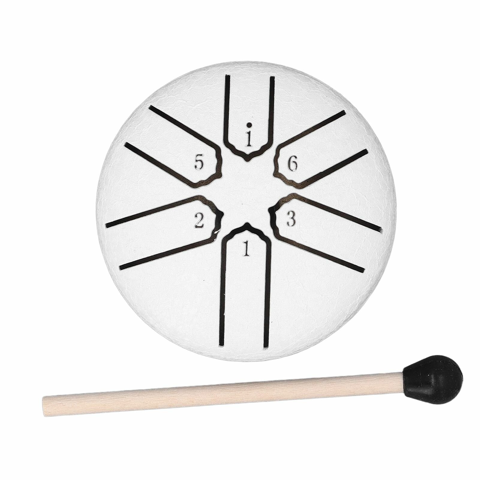 Миниатюрный стальной язычковый барабан 3 дюйма 6 нот ударный инструмент медитация снятие стресса хэндпан барабан для детей белый