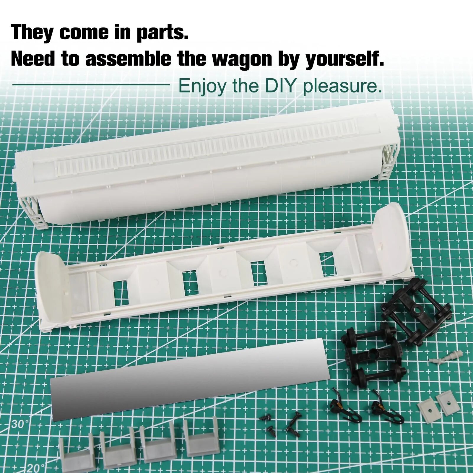 Evemodel Железнодорожный вагон-хоппер белый, Unassembled