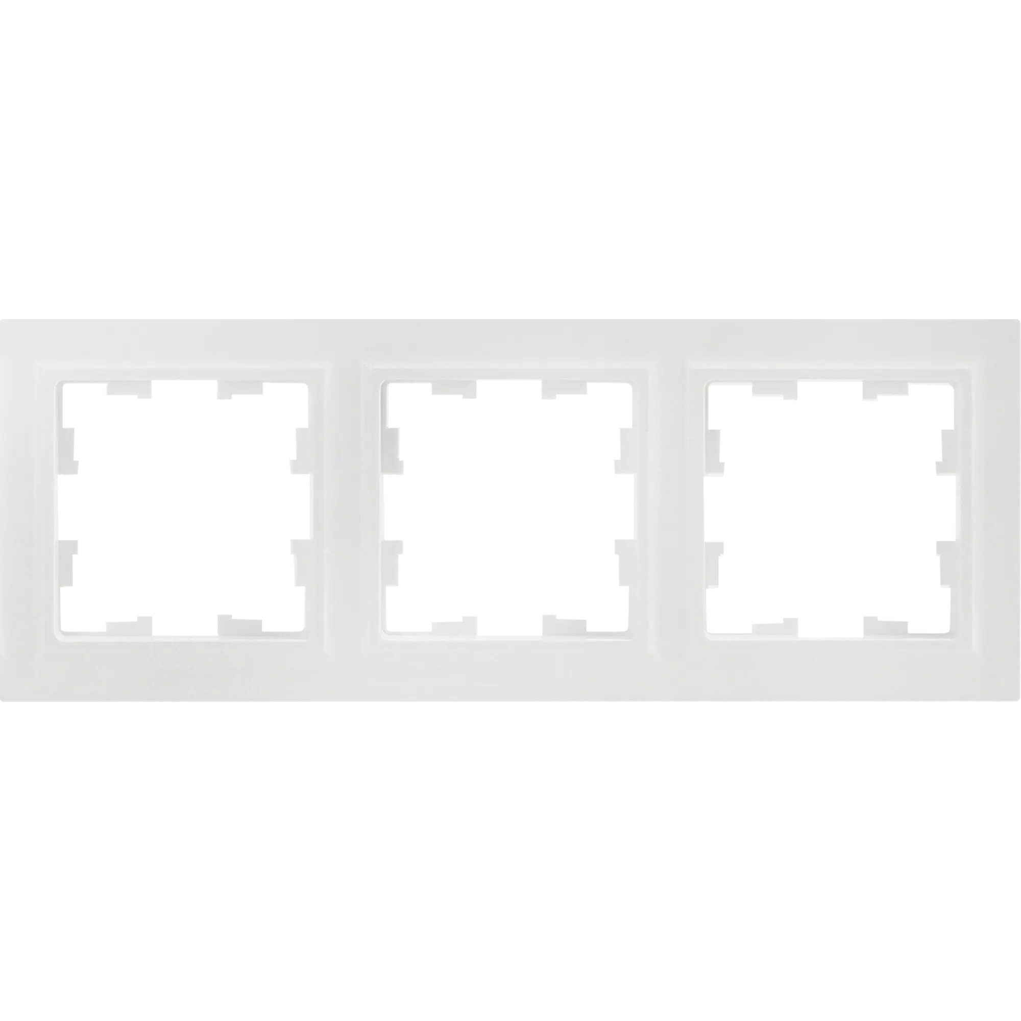 IEK Brite РУ-3-БрБ рамка для розеток и выключателей 3 поста белый цвет для монтажа