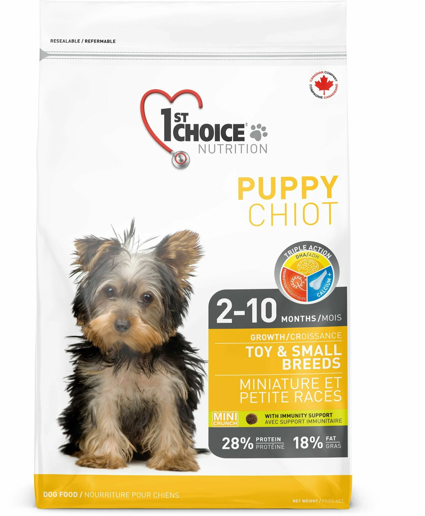 Сухой корм 1st CHOICE для щенков миниатюрных и мелких пород, курица - 1кг.