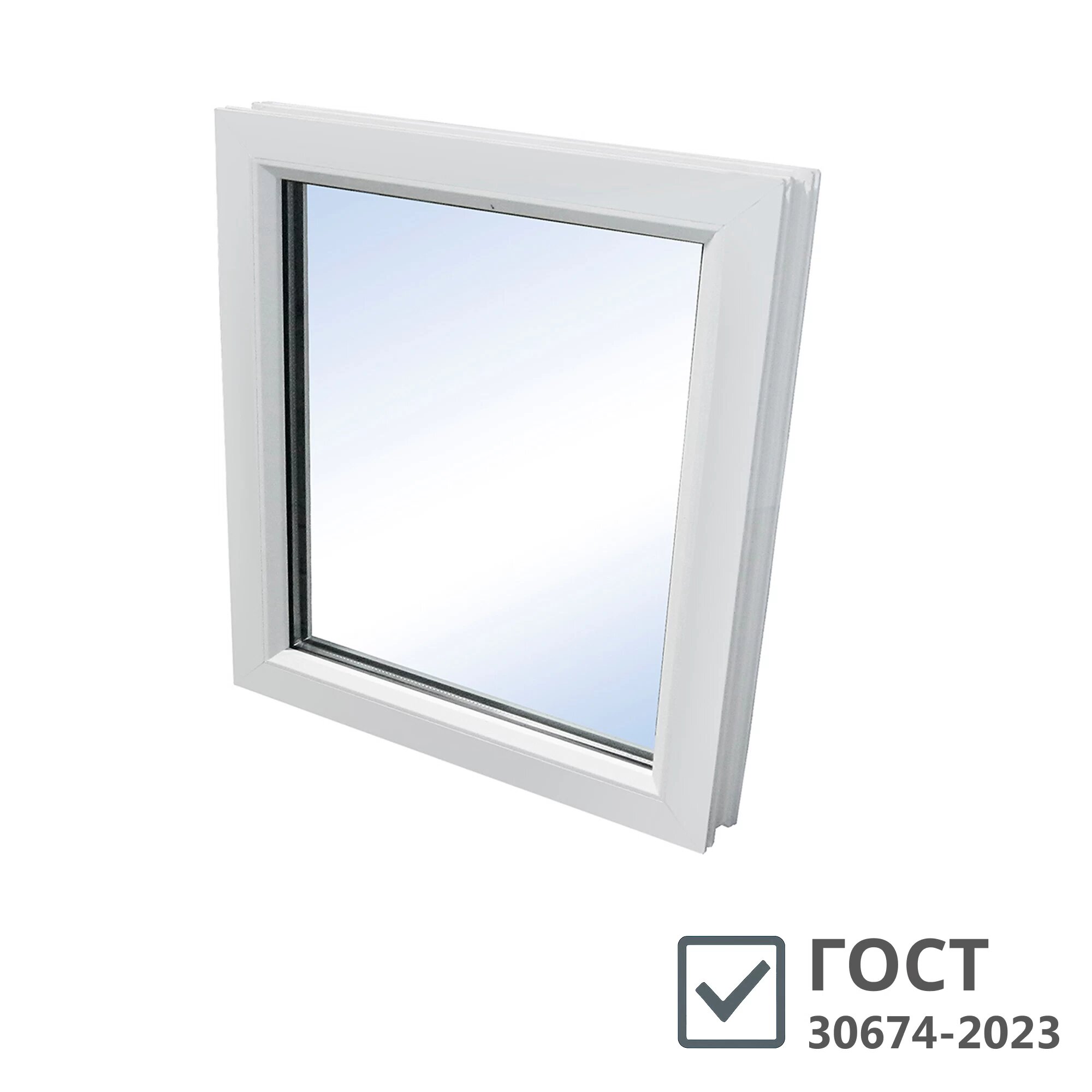 Пластиковое окно VEKA WHS Halo 60 600х600 мм 1 створка глухая однокамерное VEKA