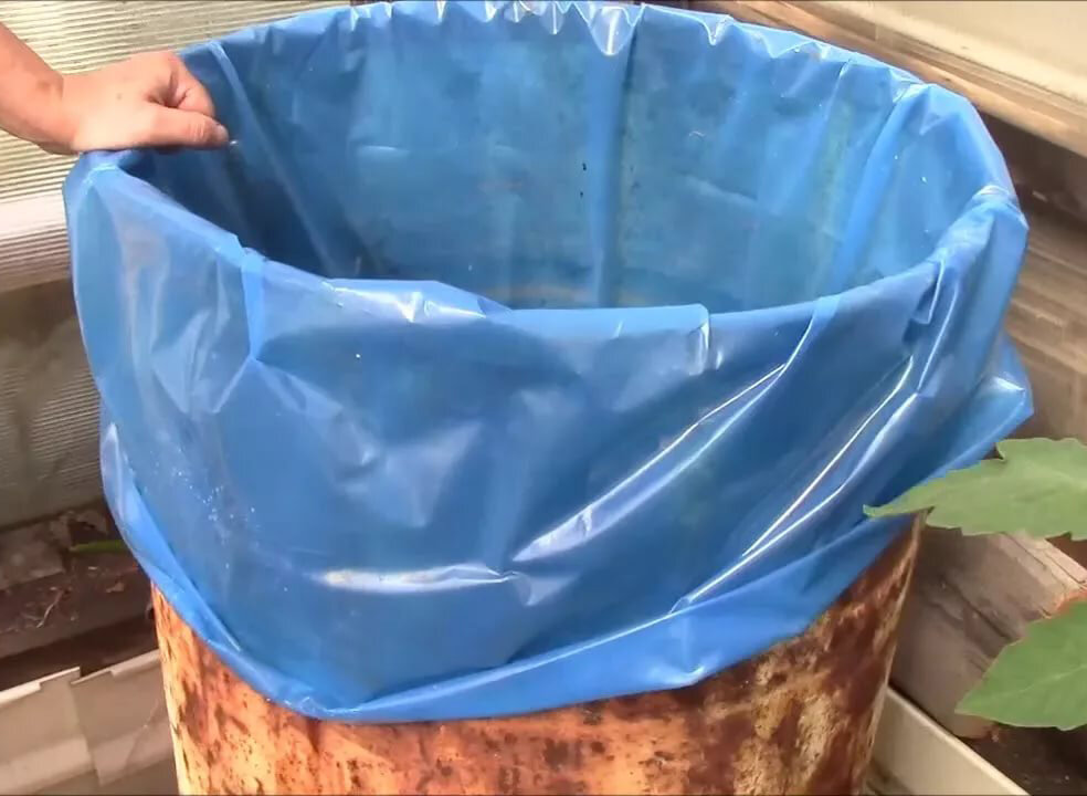 Мешок вкладыш в бочку 250л 950х1500 150мкм голубой