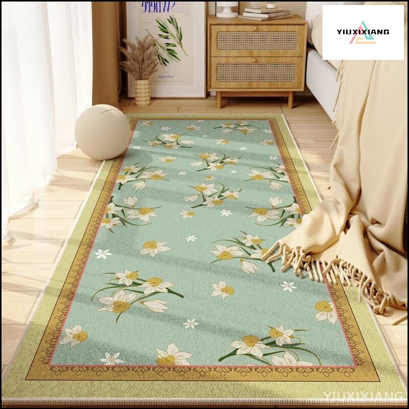 Эксклюзивный прикроватный коврик с противоскользящей хлопковой основой выполнен из крупноформатной ткани Dornier