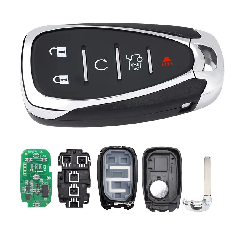 Чип KEYECU 5 Btns 315 МГц 433 МГц ID46 для Chevrolet Equinox Cruze Sonic Camaro Cruze Malibu Smart Remote Key Fob HYQ4AA HYQ4EA