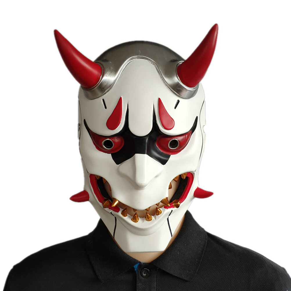 Игра Genji Devil Косплей Маска Унисекс Хэллоуин Полнолицевые головные уборы Маски Рождественский подарок