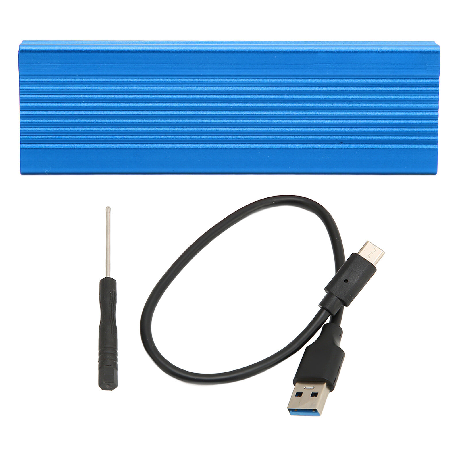 Внешний корпус sata m . 2 usb 3 . 1 10 гбит с ультратонкий алюминиевый сплав plug and play nvme ssd для ноутбука синий без жесткого диска