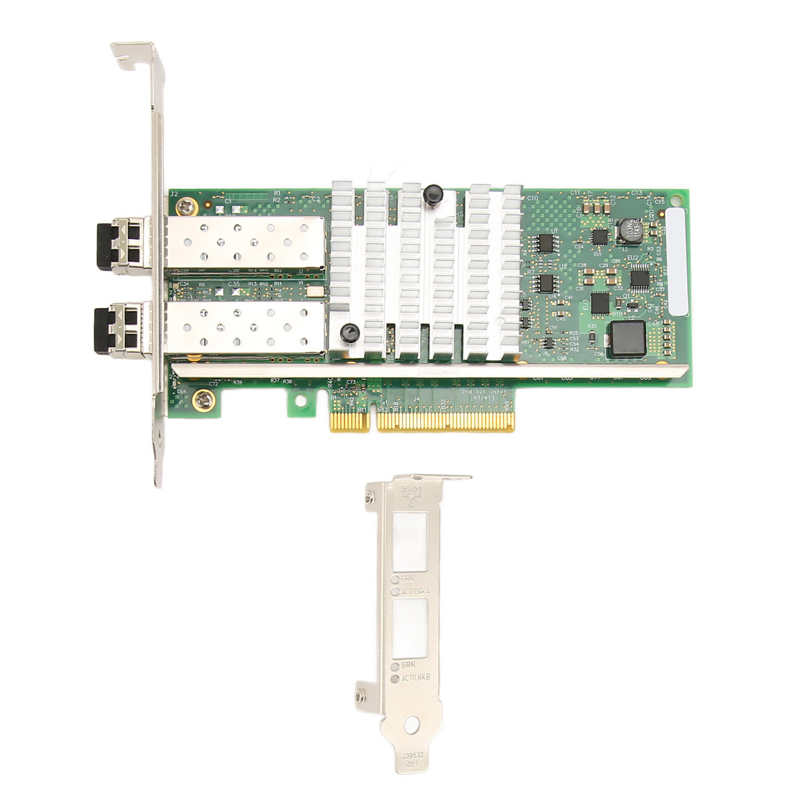 10 ГБ двухпортовый SFP PCIe X8 сетевой адаптер для сервера с 2 оптическими модулями, чип 82599ES, PCIE сетевой адаптер для Windows