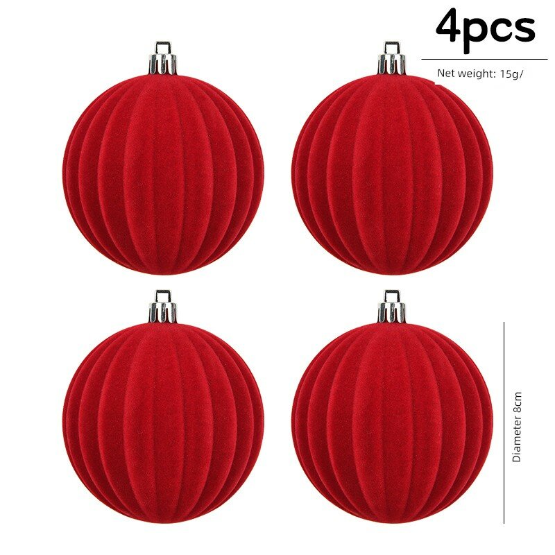 Новогоднее украшение: ПВХ-шар с зеленым флоком, подвесное украшение для елки, декор для создания атмосферы в магазине,